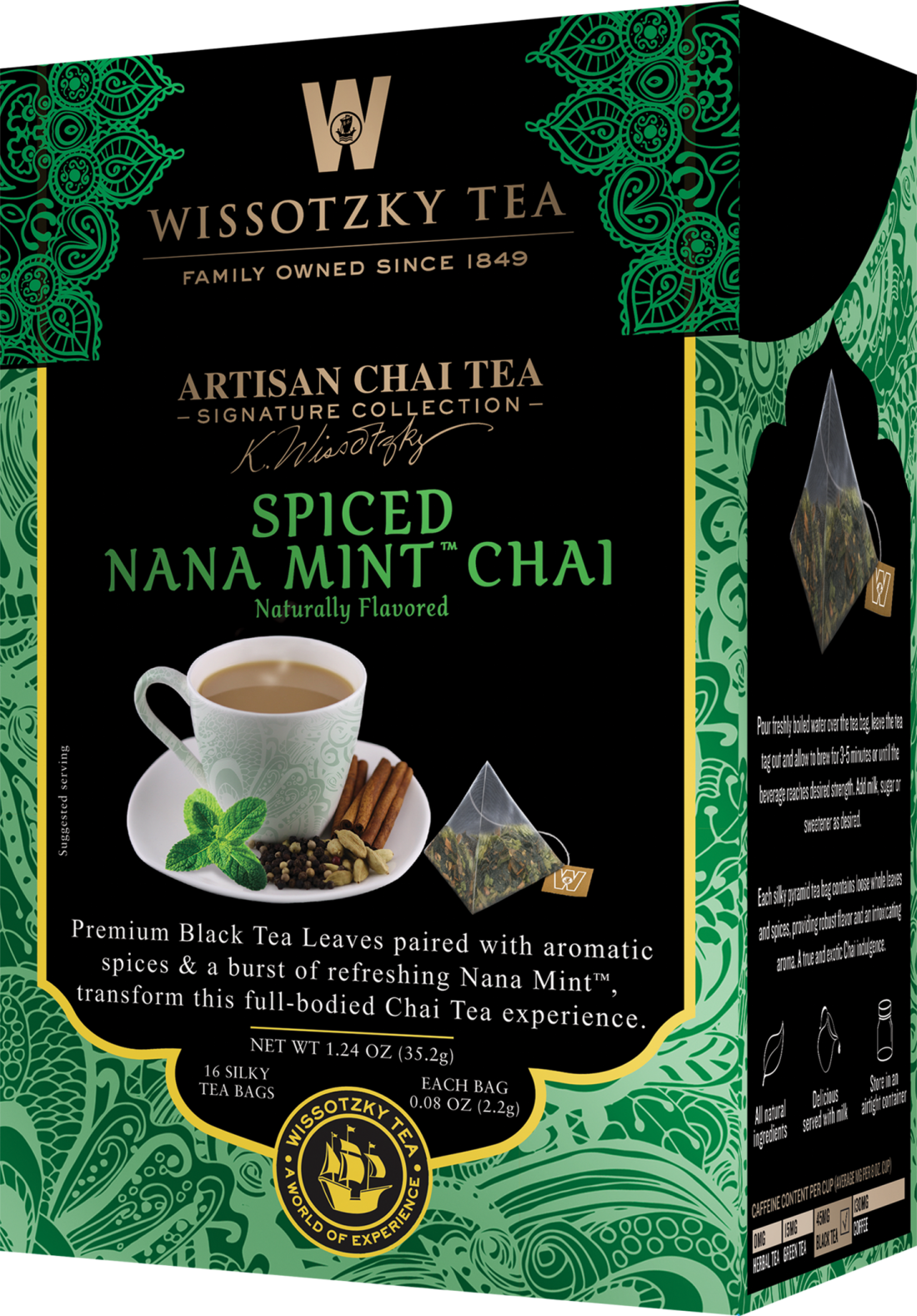 Nana Mint Iced Simply Black Tea Half & Half Sparkle • WineDivaa